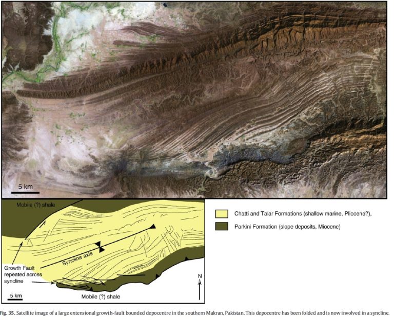 Interesting sedimentary basin structures in fold-thrust belt outcrop ...