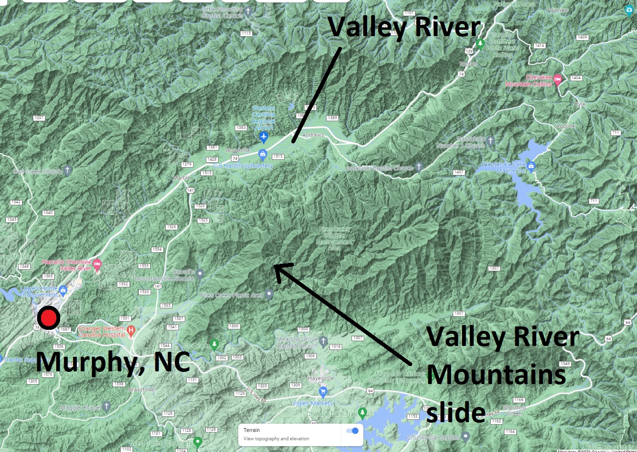 Another intersection of lidar and 19th-century observations at the Silas McDowell slide, Macon ...