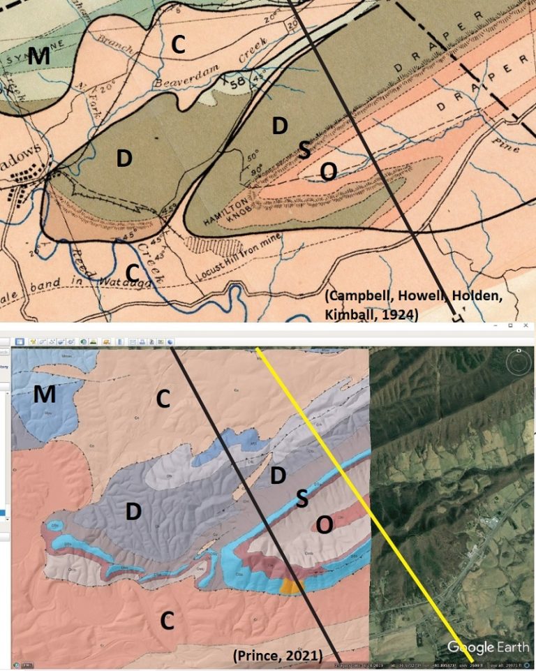Two mappings of a folded thrust fault in the Appalachian Valley and ...