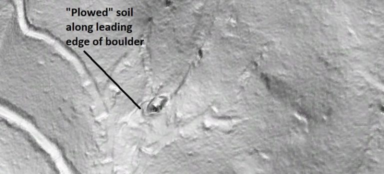 This boulder carved a satisfying track as it slid downhill, and you can ...