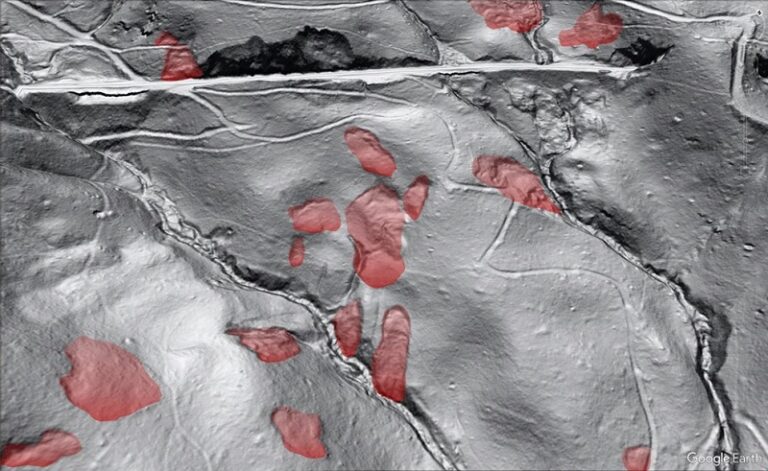 Lidar highlights impressive landslide density on the southern ...